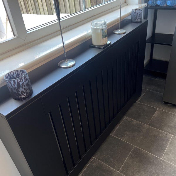 Black Radiator Cover - Etsy UK