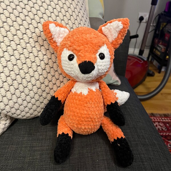 CROCHET PATTERN Lucy the Fox Crochet Amigurumi Stuffed Sitting Forest ...