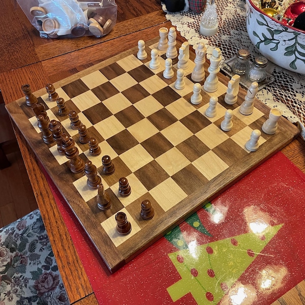 Checker Set Handmade, Wood Checker Board, Checker Board, Wood Board ...