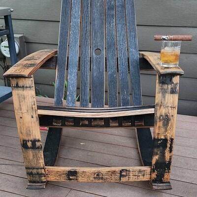 Rocking Chair Made From Whiskey Barrels Rocker is a Handmade Chair ...