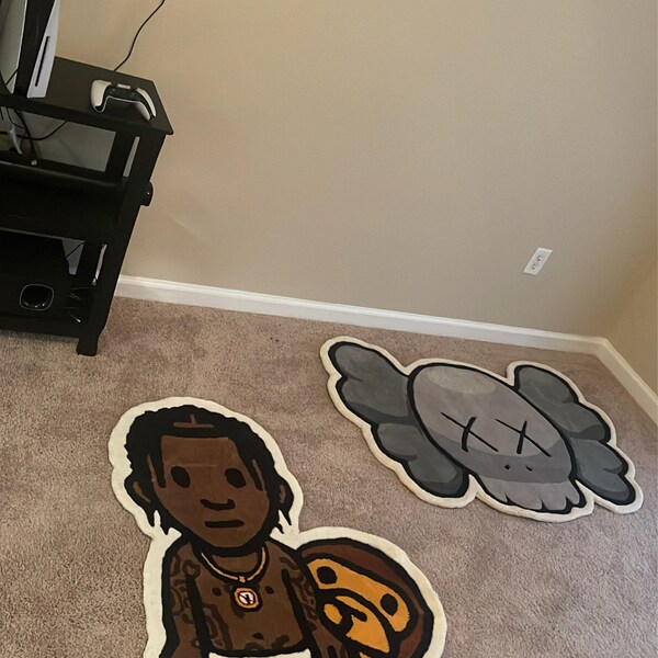 EMERALD GREEN CHEETAH Rug / Aesthetic Carpet / Handtufted Rug/premium ...