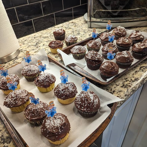 Princess Cinderella Cupcake Picks, Princess Birthday Decorations ...