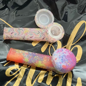 Pipe Peach Pipe Glass Hand Pipe Pink Peach Pipes Unique - Etsy