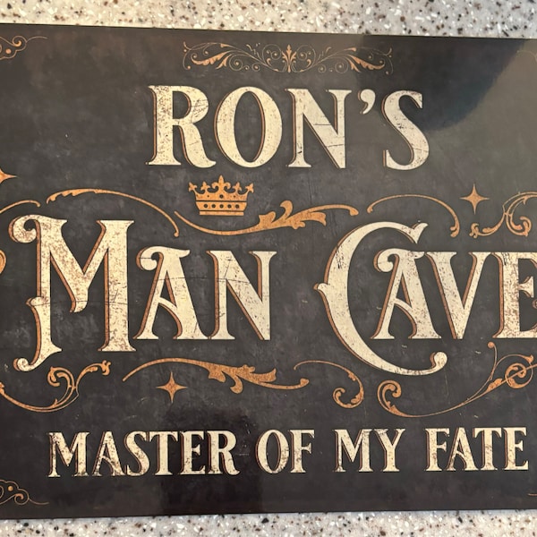 Custom Vintage Man Cave Sign | Personalized Wall Decor for Him - Etsy