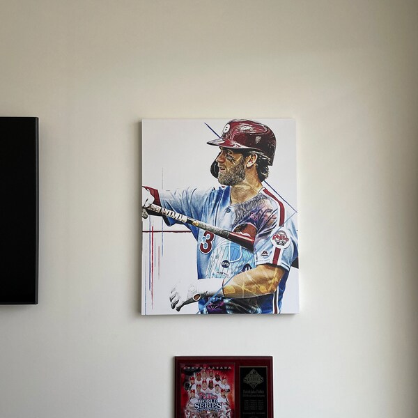 Bryce Harper Poster - Philadelphia Phillies - Canvas Print, Wall Art ...