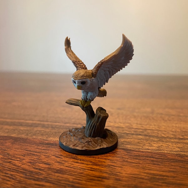 Resin 3d Printed Great Owl - Dnd/pathfinder - Pet/familiar/form/summon ...