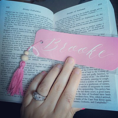 Personalized Bookmarks, Calligraphy Bookmarks, Custom Tassel Bookmarks ...