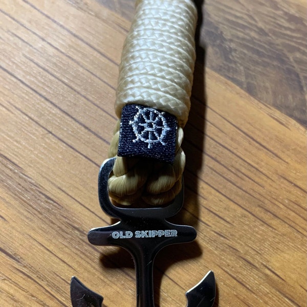 Anchor Nautical Rope Bracelet SPARROW Navy Beige Wrap Gift for Men for ...