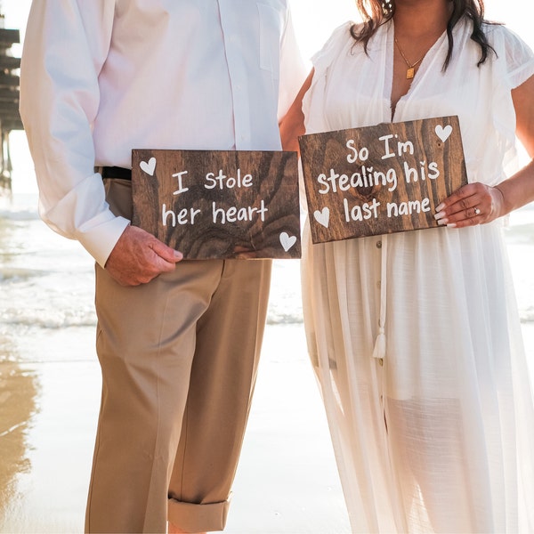 Engagement Photo Props, Couples Engagement Props, I Stole Her Heart ...