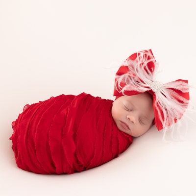 Cream Ruffle Stretch Wrap, Newborn Photo Prop, Ruffle Wrap Fabric ...