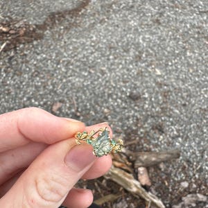 Elvish Curved Wedding Band Unique Rose Gold Moissanite Wedding Band ...