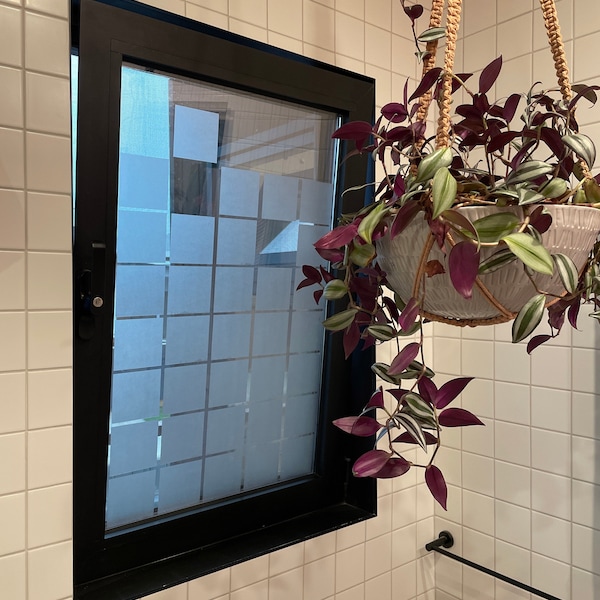 Honeycomb Frosted Window Film, Hexagon Window Decal, Geometric Etched ...