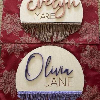 Macrame Name Sign 3D Name Sign Nursery Sign Kids Name Sign Macrame ...