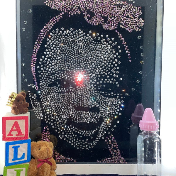 Custom Portrait Rhinestone Crystals Diamante Template Digital Download ...
