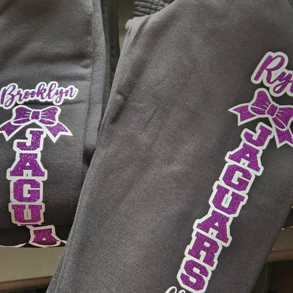 Custom Cheer Sweatshirt, Personalized Glitter Cheer Hoodie, Drill Team ...