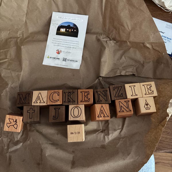 BAPTISM NAME BLOCKS - Personalized Baby or Child's Christening or ...