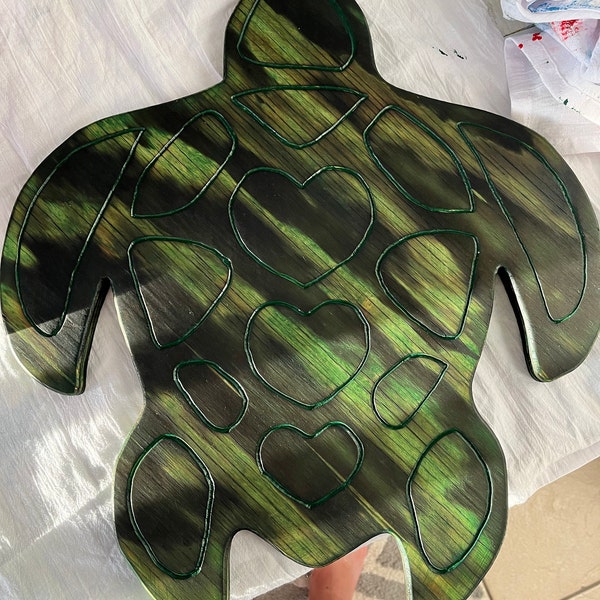 Turtle With Hearts on Shell Laser Cut Out Unfinished Wood Shape Craft ...