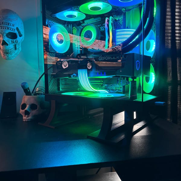 Computer Tower Stand: Heavy Duty Riser Feet - Custom Colors - Etsy
