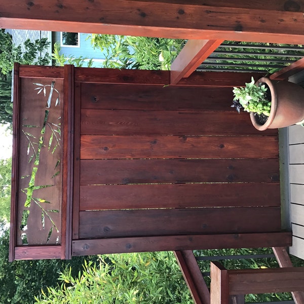 Fern Panel, Rusty Privacy Screen, Garden Panel, 48x12" With Stakes ...