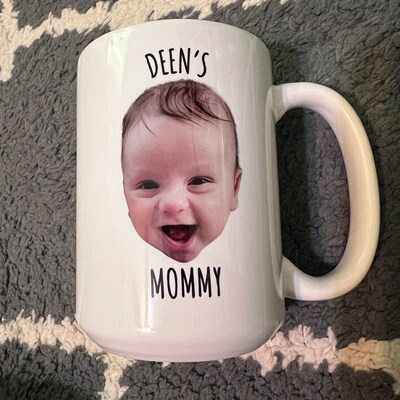 Custom Baby Photo Mug, Customized Photo Mug, Face Mug, Custom Photo Mug ...