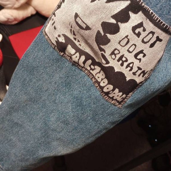 Dog Brain Punk Coyote Diy Linocut Furry Patch - Etsy