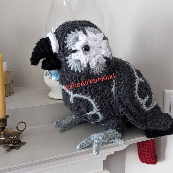 African Grey Parrot Crochet Pattern: African Flower Design (PDF Digital ...