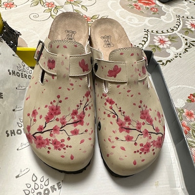 LADYBUG Themed Professional Womens Clogs, Handmade, Comfortable Nurse ...