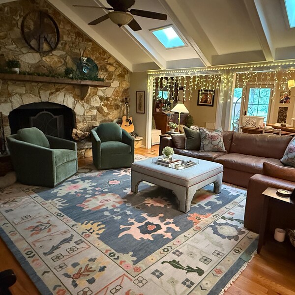 Terracotta Burnt Orange Indian Handmade Oushak Rug 4x6, 5x8, 6x9, 8x10 ...