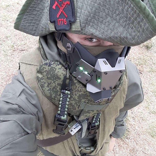 Cyberpunk Mask | Samurai Mask | Rave Mask | Masquerade Mask | Techwear ...