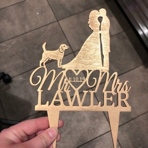 Dog cake Topper wedding cake topper favorite animal topper | Etsy