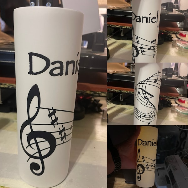 Music Notes 300dpi 20oz STRAIGHT Skinny Tumbler Wrap/band 20oz and 30oz ...