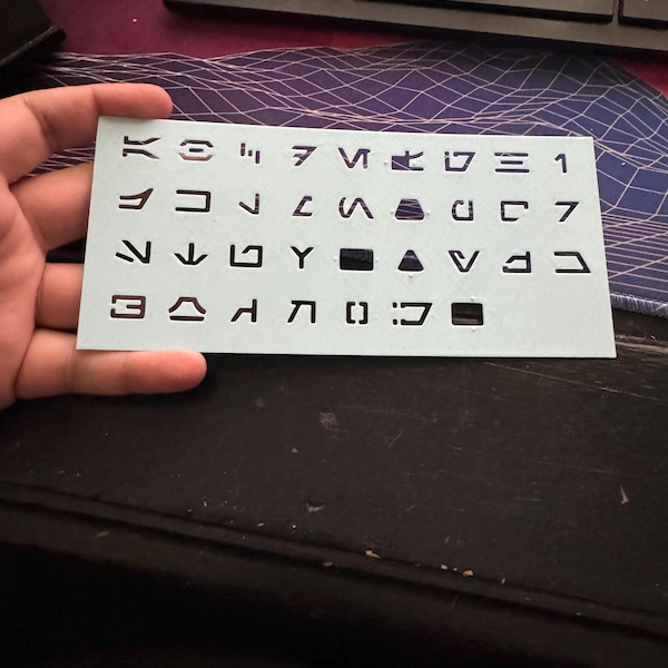 Aurebesh Stencil STL Ver2 - Etsy