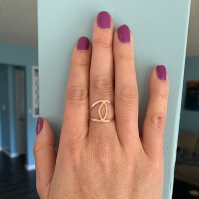 Cat Eye Ring Sterling Silver Evil Eye Ring Dainty Gold - Etsy