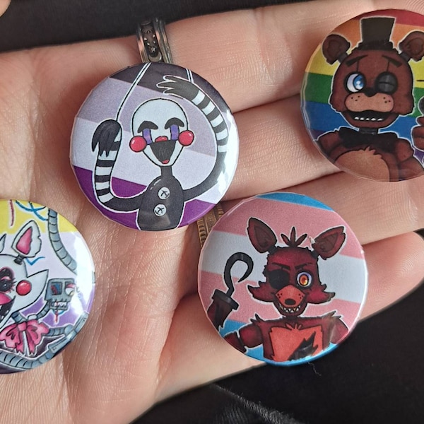 FNAF Pride Button Badges - MORE Flags + Characters! - Etsy