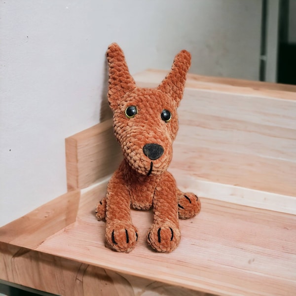 Doberman Crochet Pattern, Amigurumi Puppy Pattern, Crochet Dog Pattern ...