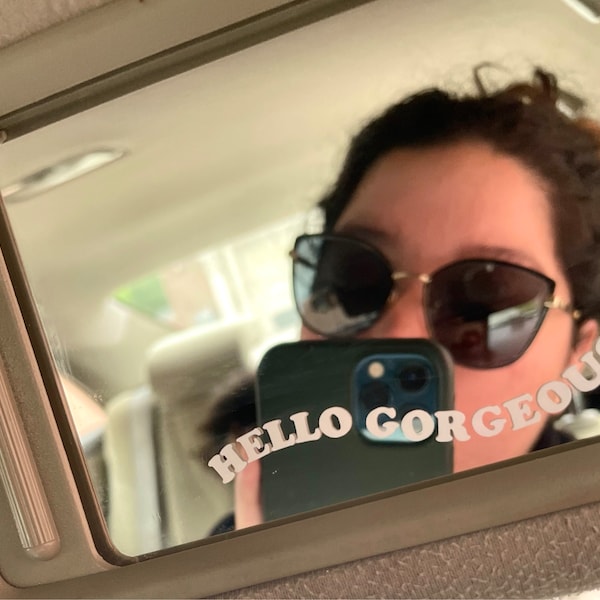 Car Mirror Decal, You Look Good Car Mirror Sticker, Rear View Mirror ...