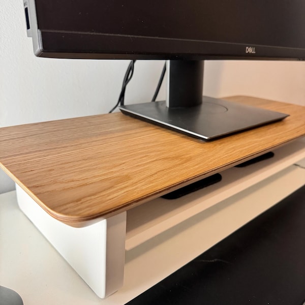 Maple Monitor Stand: Wooden Desk Organizer - Etsy