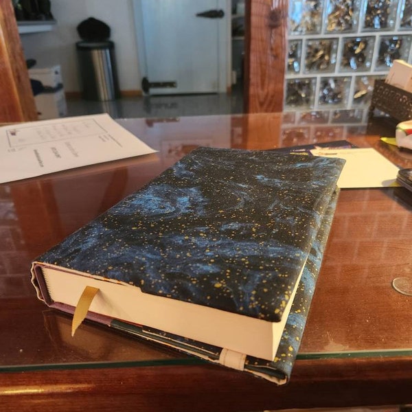 Reversible Book Cover Adjustable Bible Pouch Reusable Fabric Dust ...