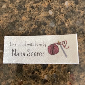 Handmade Labels for Crocheted Items Small Organic Cotton Tags ...