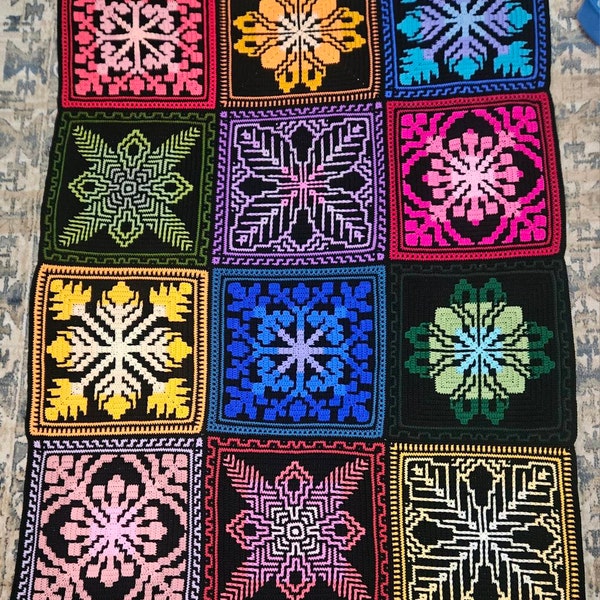Floral CAL - Overlay Mosaic Crochet - Total Pattern Only - Etsy