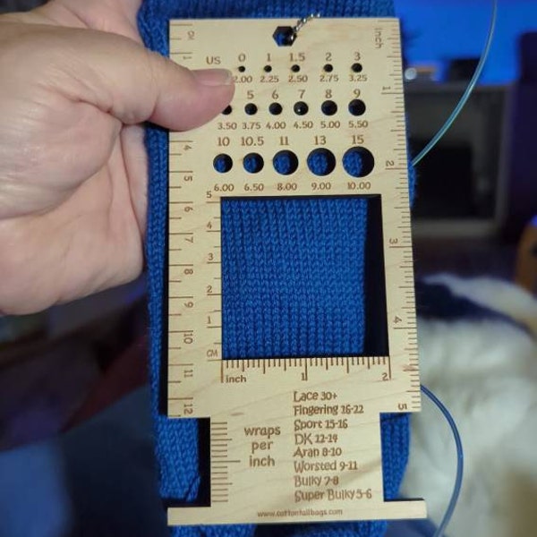 Knitting Tool, Needle Gauge, Swatch Gauge, Knitting Ruler, WPI Gauge ...