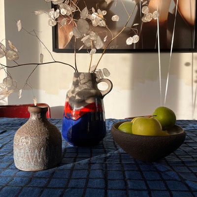 Arces RSM by Bruno HUGO, Ceramic Hand Painted Vase, Italy - Etsy