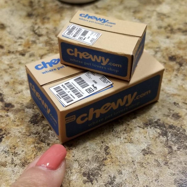 Instant Download Miniature Chewy Inspired DIY Printable Packages PDF ...