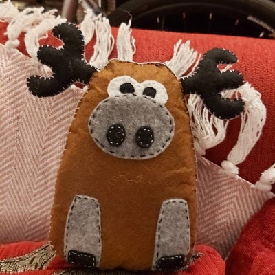 Moose Sewing Pattern, Plush Felt Moose Stuffed Animal Sewing Pattern ...