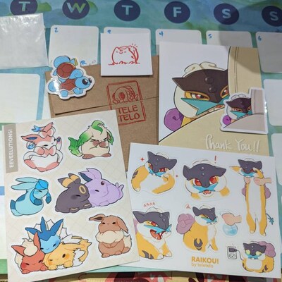Raikou Kitty Waterproof Sticker Sheets 4.25 X 5.5 Inch Glossy - Etsy Canada