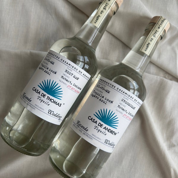 Customizable Tequila Bottle Label: Casamigos Blanco Style (digital ...