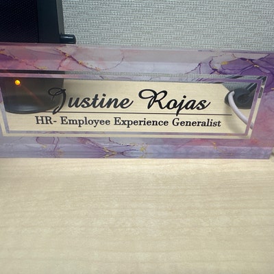 Desk Plaque, Name Plate for Desk, Personalized Acrylic Gift, Custom ...