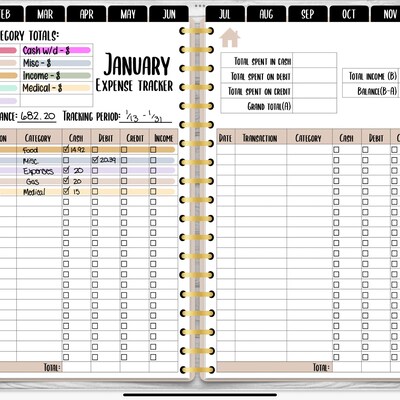 Weekly Budget Planner Book Budget Spreadsheet Cash Envelopes Cash ...