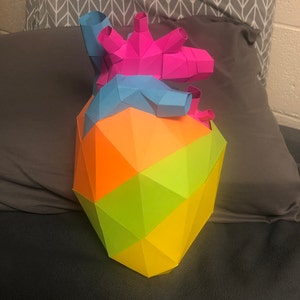 Papercraft Human Organs Brain Heart Tooth Lungs 3D Low Poly Paper ...