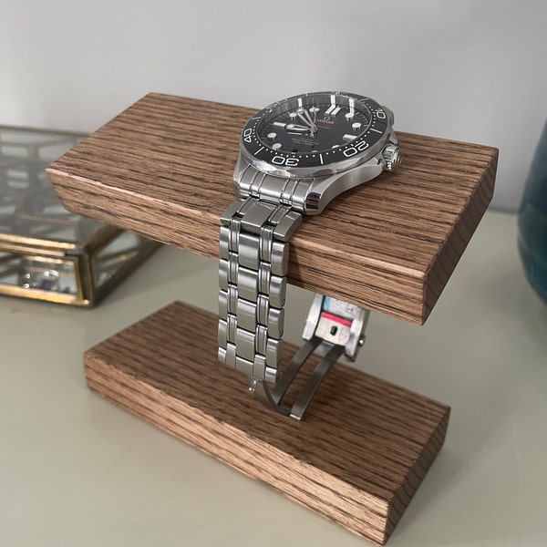 Watch Holder | Personalized Watch Stand | Two Watch Display | Wood and ...